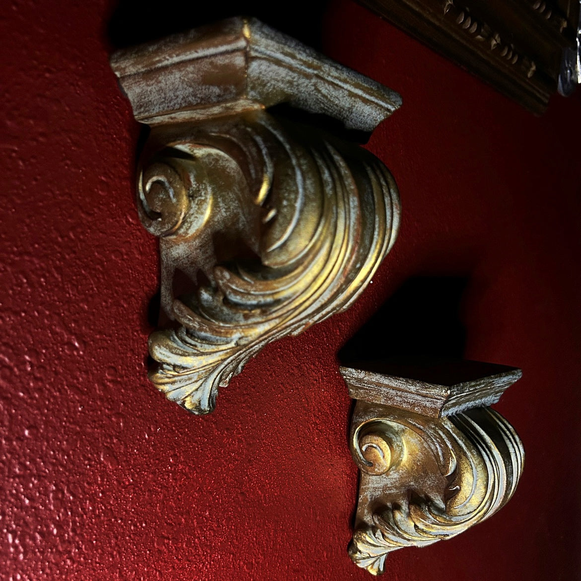 Set of 2 Gold Corbels/Sconces – theburiedwitch